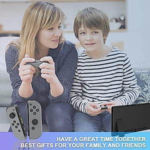 Wiv77 Joypads for Nintendo Switch Controller, Gray Joypads Switch Controller for Nintendo Switch/Lite/OLED,Left and Right Switch Joypad Support Dual Vibration/Wake-up Function/Motion Control,No NFC