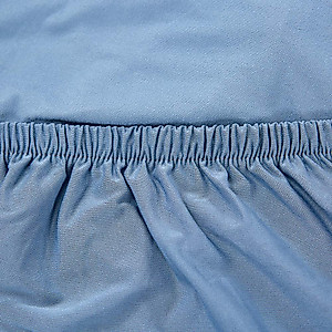 MIFXIN Stretch Sofa Cover Couch Slipcover 1 Piece Spandex Stretchy Couch Cover Furniture Protector for Sofa Couch Living Room Decor (Grey Blue, Sofa/3-seater)