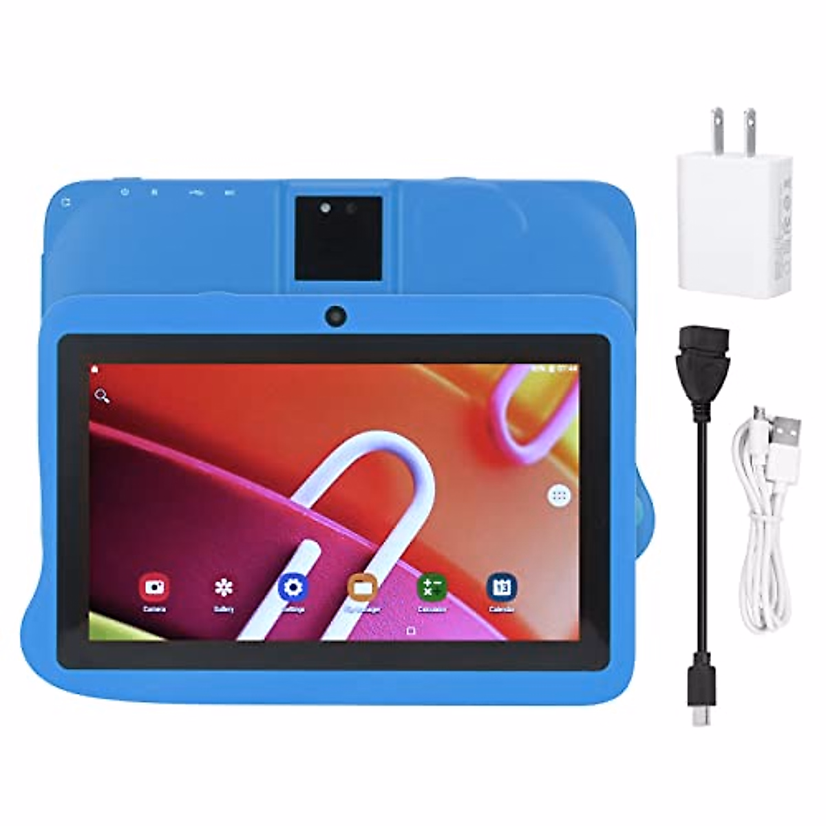 Naroote Reading Tablet, Octa Core CPU Blue 6000mAh 7 Inch Tablet 4GB RAM 128GB ROM for Education (Blue)