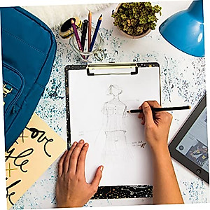 NUOBESTY Plastic Folders Exam Pattern Teacher Office Holder Profile Clip for Low Fashion Document Writing Paper Case Convenient Clipboards Letter Size Portable Clipboard Conference