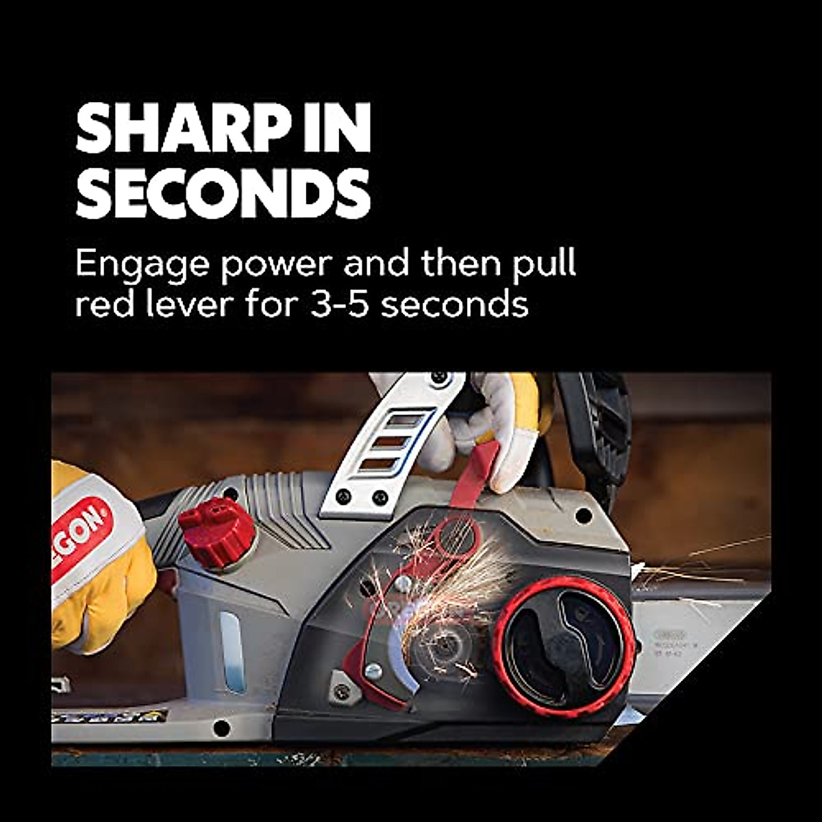 Oregon CS1500 18-inch 15 Amp Self-Sharpening Corded Electric Chainsaw, with Integrated Self-Sharpening System (PowerSharp), 2-Year Warranty, 120V