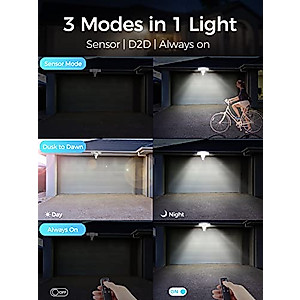 Brightown Motion Sensor Outdoor Lights with Remote, 40W 4500LM Dusk to Dawn Security Lights 3 Mode Adjustable, 3000K-6500K White Warm Colour Adjustment, IP65 Waterproof Flood Light for Home
