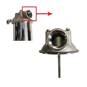 INTBUYING Heavy-Duty Filter Housing for 20"L cartridges 1.5"NPT inlet and outlet Corrosion-Resistant Stainless Steel Water Filter Housing with Bracket and a Drain Valve