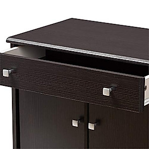 Baxton Studio Dariell Shoe Cabinet in Wenge Brown