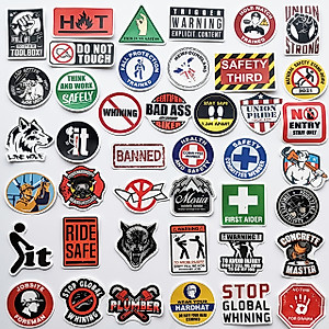 HiroKun 100Pcs Funny Hard Hat Stickers Hilarious Stickers for Construction Worker Welder Carpenter Plumber Foreman