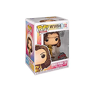 Funko Pop! Heroes: DC's Wonder Woman 1984 - Wonder Woman with Golden Armor (Metallic) Vinyl Figure, Amazon Exclusive