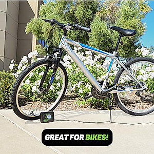 Slime 40059 Tire Inflator, Junior, Compact, Powerful, Portable Car Air Compressor, Lightweight, Analog, Flat Tire Repair, 12V, 12 min Inflation