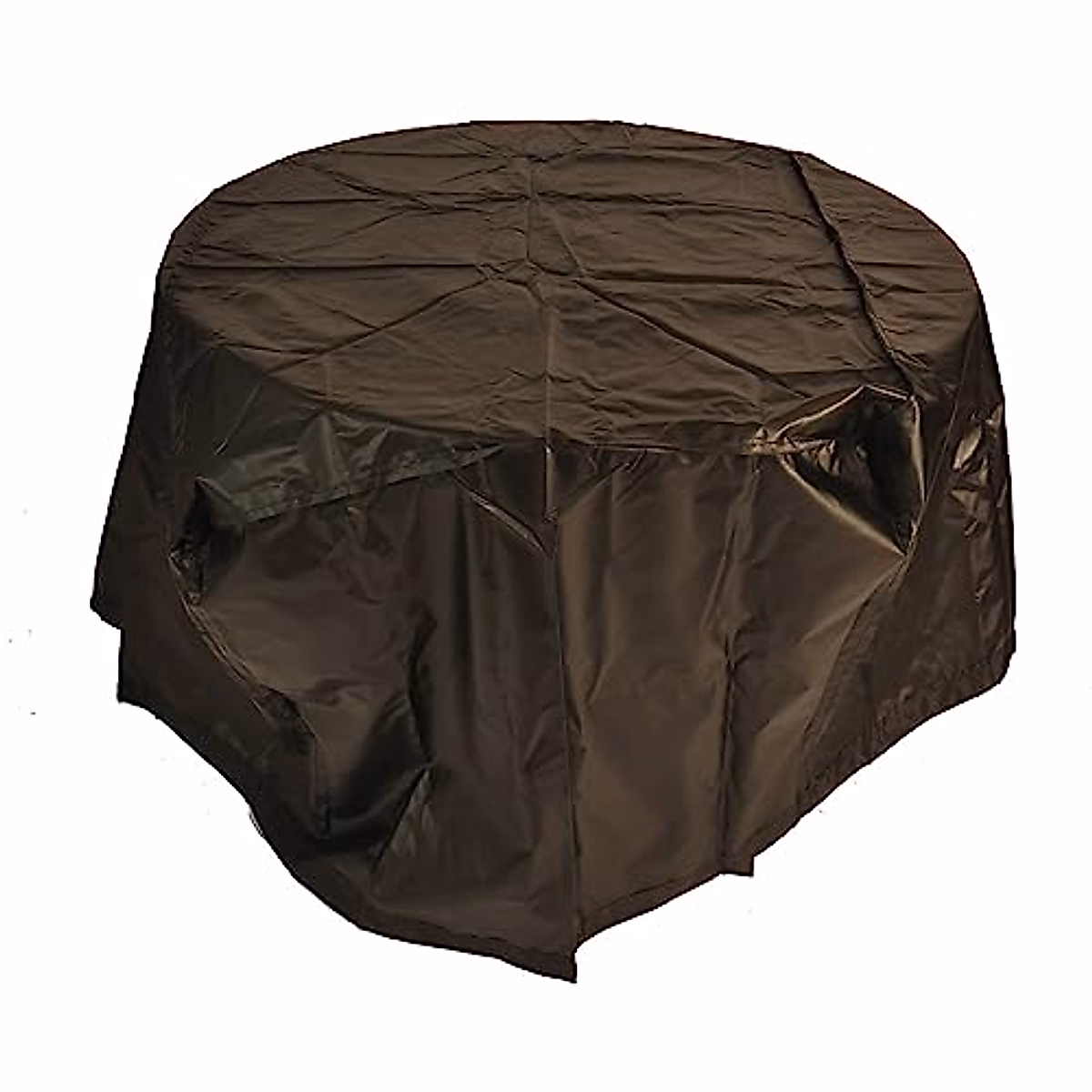 Bluegrass Living GN3R111S 50,000 BTU Round Propane Fire Pit Table for Patio & Deck Use, Aluminum & Wicker, Includes Glass Beads, Wind Guard, Protective Cover, 42-in. x 26-in., Brown