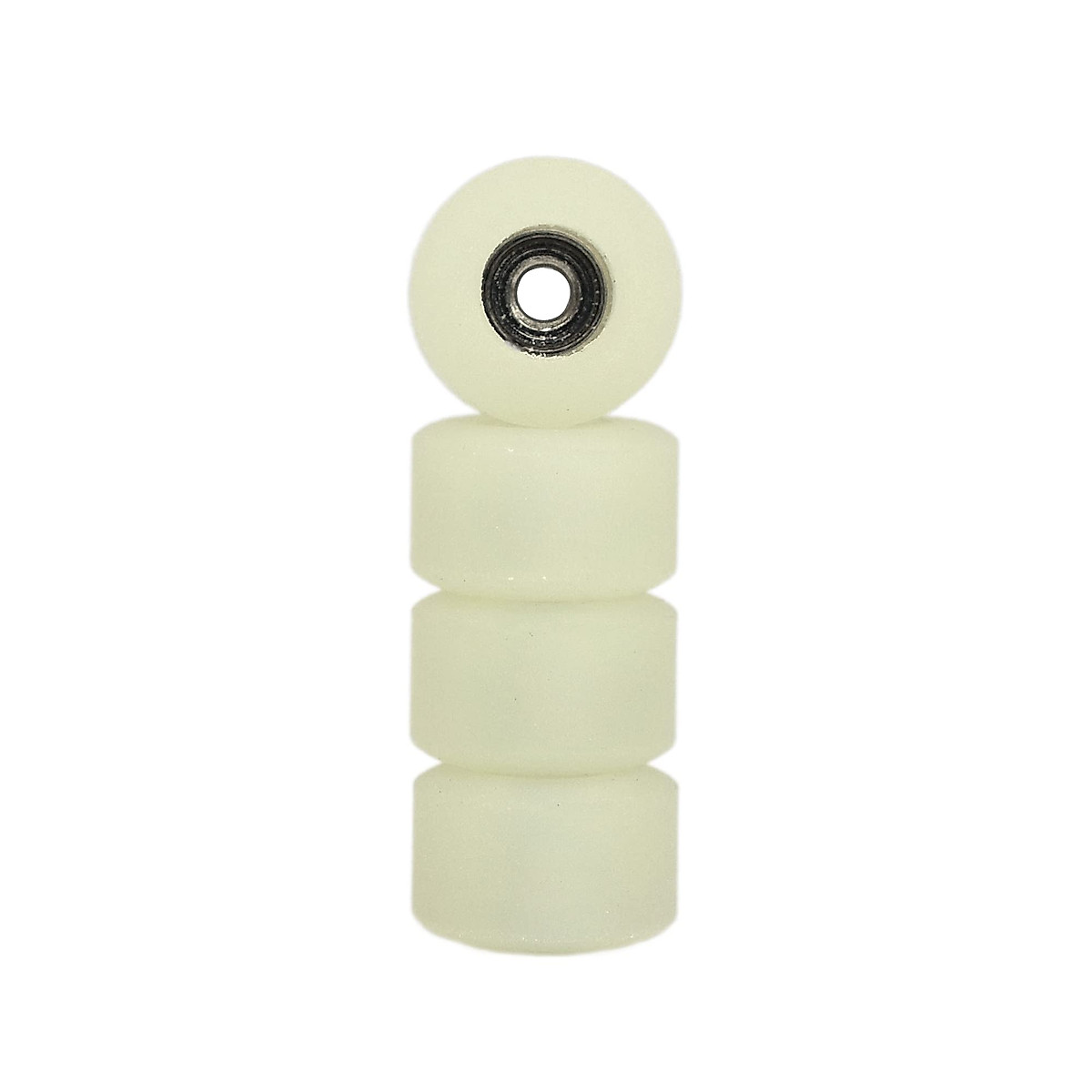 Teak Tuning Apex 71D Urethane Fingerboard Wheels, New Street Shape, 7.7mm Diameter, Ultra Spin Bearings - Made in The USA - UV Vanilla Colorway