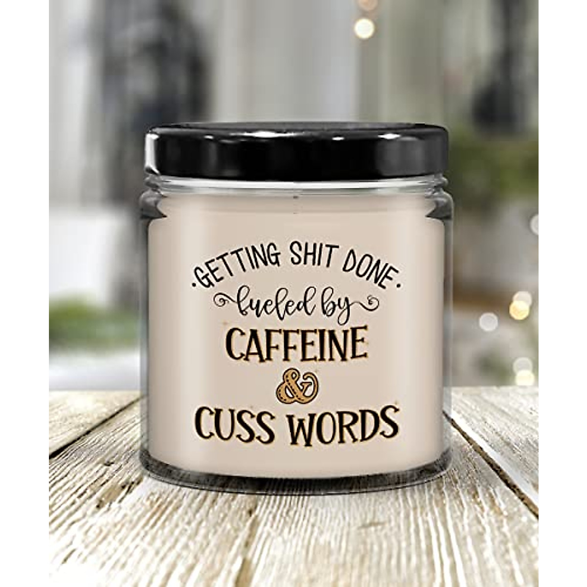 The Improper Mug Fueled by Caffeine and Cuss Words Candle for Coffee Lovers Sarcastic Rude Birthday Christmas Ideas for Mom Dad Funny Adult Humor 9 Oz. Vanilla Scented