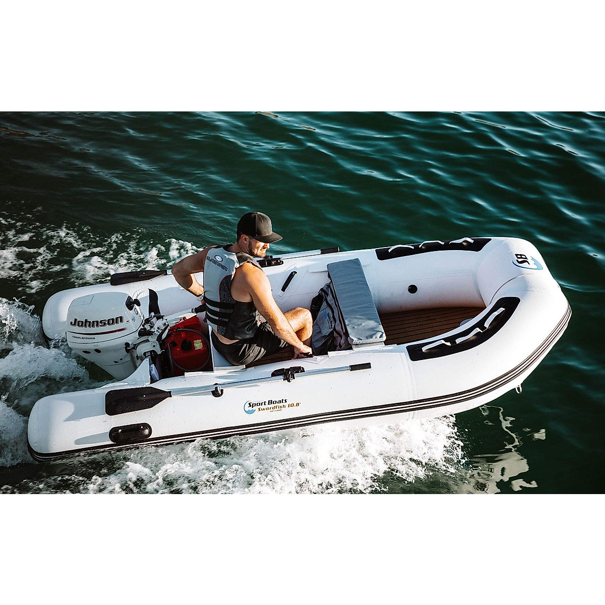 Inflatable Sport Boats - Swordfish 10.8' - Model SB-330A - Air Deck Floor Premium Heat Welded Dinghy with Seat Bag