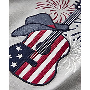 Gymboree Boys and Toddler Embroidered Graphic Short Sleeve T-Shirts Shirt, Guitar Fireworks, 8 US