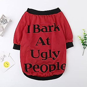 YEZIJIN Cute Christmas Dog Costume, y Winter Christmas Cosplay Clothes Sweaters Outfits Pullover Doggie Sweatshirt Autumn Pet Sweaters (Red, M)