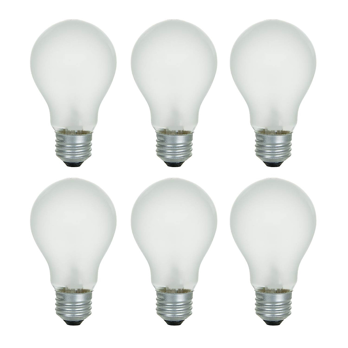 Xtricity A19 Frosted Incandescent Rough Service Light Bulb, 60 Watt, 2700K Soft White, E26 Medium Base, 550 Lumens, 130V (12 Pack)