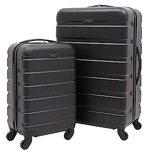 Travelers Club Harper Luggage, Black, 2 Piece Set