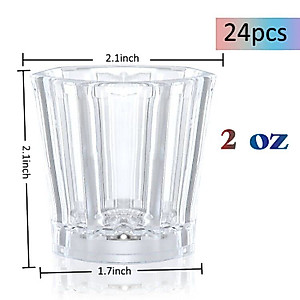 Light Up Shot Glasses Set of 24 Party Favors Adults Shot Cups for Party LED Flash Light Up Drinking Glasses Glow in the Dark Shot Glasses for Birthday Christmas Halloween Weddings Festivals etc