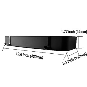 BOZWELL Shower Caddy 2 Pack,Black Adhesive Shower Organizer,Large Capacity for Bathroom Storage&Home Decor&Kitchen,No Drilling with 2 Movable Hooks,Bathroom Shower Accessories 1087-B-2