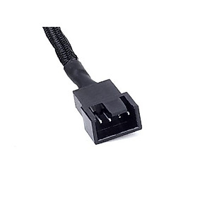 SilverStone Technology All Black Sleeved 1-to-2 Sleeved PWM Fan Splitter Cable (CPF01)