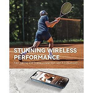 TZS Active Noise Cancelling Headphones, Wireless Over Ear Bluetooth Headphones - 50H Playtime Hi-Fi Stereo Dynamic Deep Bass, Soft Earmuffs Headset with HD Mic for Computer, Travel, Home, Office