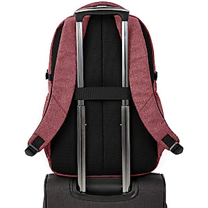 Amazon Basics Urban Laptop Backpack, 15 Inch Notebook Computer Sleeve, Maroon