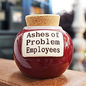 Cottage Creek Ashes of Problem Employees Piggy Bank, Ceramic Candy Jar, Fun Gifts