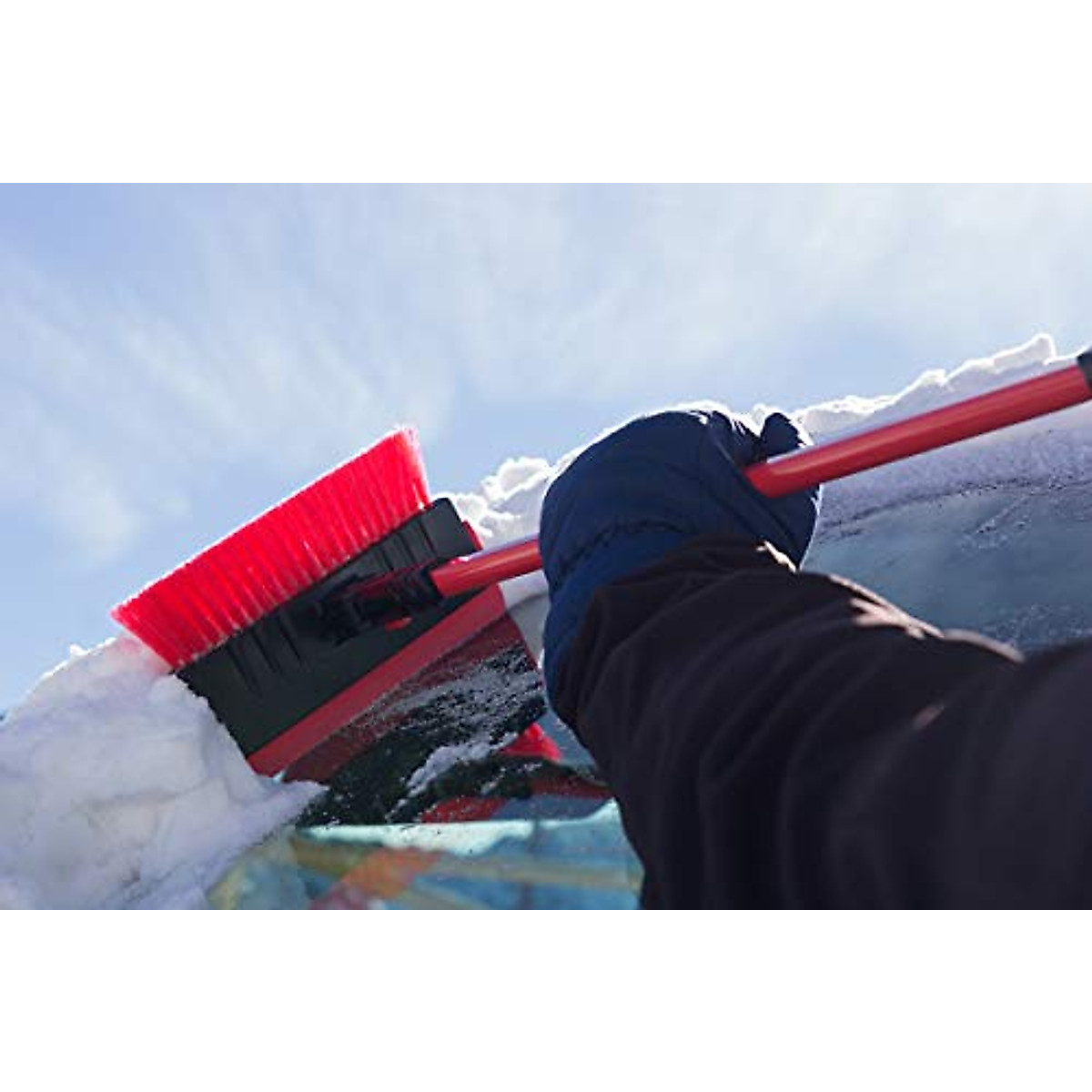 SubZero 3512PBT 35" Pivoting Head Extendable Snowbroom with Integrated Foam Squeegee and Ice Scraper (Colors may vary)