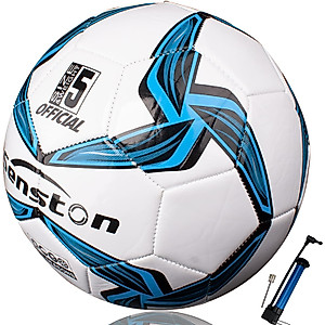 Senston Soccer Ball for Kids and Adult Training Ball Size 5 Official Match Football Balls with Pump