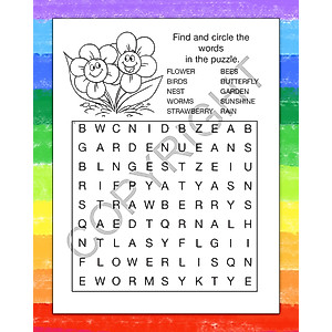 ZOCO - It's Spring - Springtime Friends - Kids Educational Coloring Books (25 Bulk Pack, Without Crayons) - Handout for Students Ages 4-8 - Games, Puzzles, Activities for Kids