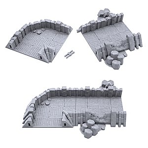 Planetary Outpost Trenches by Makers Anvil - Compatible with Dungeons and Dragons (DND), 28mm Miniature Wargaming, Tabletop RPGs, Wargame Scenery