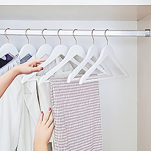 Smartor Wooden Hangers 20 Pack, Sturdy Coat Hangers for Closet, Quality Non Slip Hangers, Premium Heavy Duty Hangers, Durable Coat Hanger, Pants Hanger, Suit Hangers, with 360° Rotating Hook, White