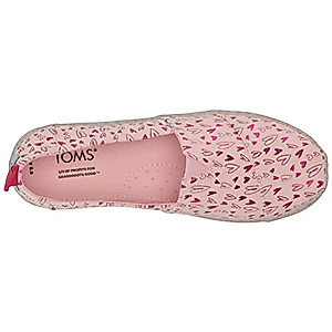 TOMS Girls Alpargata Loafer Flat, Pastel Pink, 2 Big Kid