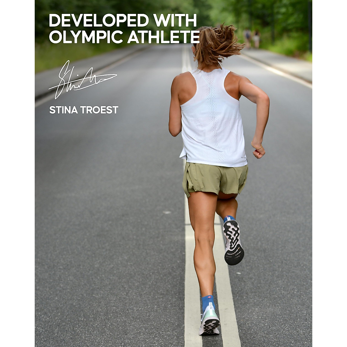 DANISH ENDURANCE 3 Pack Low-Cut Long Distance Running Socks, Men & Women, Light Blue, US Women 11-13 // US Men 9.5-12.5