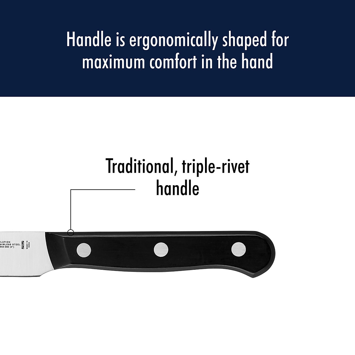 HENCKELS Solution Razor-Sharp 4-inch Paring Knife, German Engineered Informed by 100+ Years of Mastery