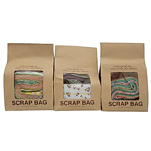 Moda Fabric 3 Scrap Bags, Assorted, 6 Inches