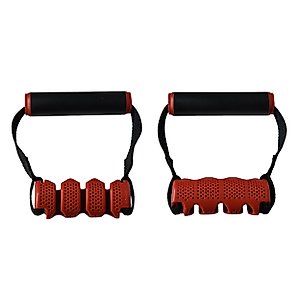 Lifeline Triple Cable Pocket Max Flex Handle with Triple Cable Pocket for Safe, Customizable Resistance, Black/Red, 3