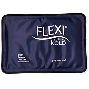 FlexiKold Gel Soft Flexible Ice Packs for Injuries - Reusable Freezer Cold Pack, Cold Compress & Cooling Gel Pad for Face, Shoulder, Hip, Leg, Arm, Ankle & Foot Injury - Medium - 7.5” x 11.5”