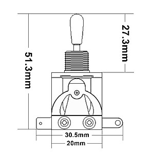 SAPHUE Guitar 3 Way Toggle Switch Position Short Straight Gold Top Gold Knobs for Gibon Epiphone Les Paul Electric Guitar Parts Pickup Selector kit with Plate Rhythm Treble Washer Ring Gold/Black