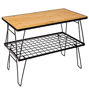 SUNESA Portable Picnic Table Outdoor Camping Folding Net Table Camping Self-Driving Tour Picnic Barbecue Grid Tea Table Rack Foldable Camping Table