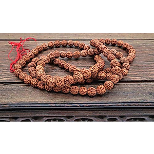 Rudraksha Mala Beads Necklace With 108 Prayer Beads for Japa, Meditation, And To Increase Calmness