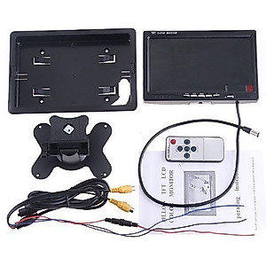 BW 7 inch High Resolution 800 * 480 TFT Color LCD Car Rear View Camera Monitor Support Rotating The Screen and 2 AV Inputs