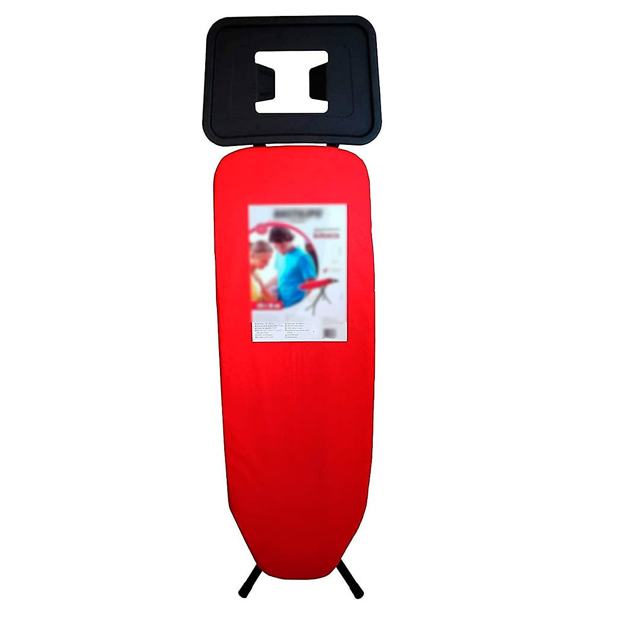 OLOTU Folding Ironing Board with Iron Rest and Clothes Tray, Adjustable Height at 4 Levels, 1 cm Thick Foam, Metal Ironing Board