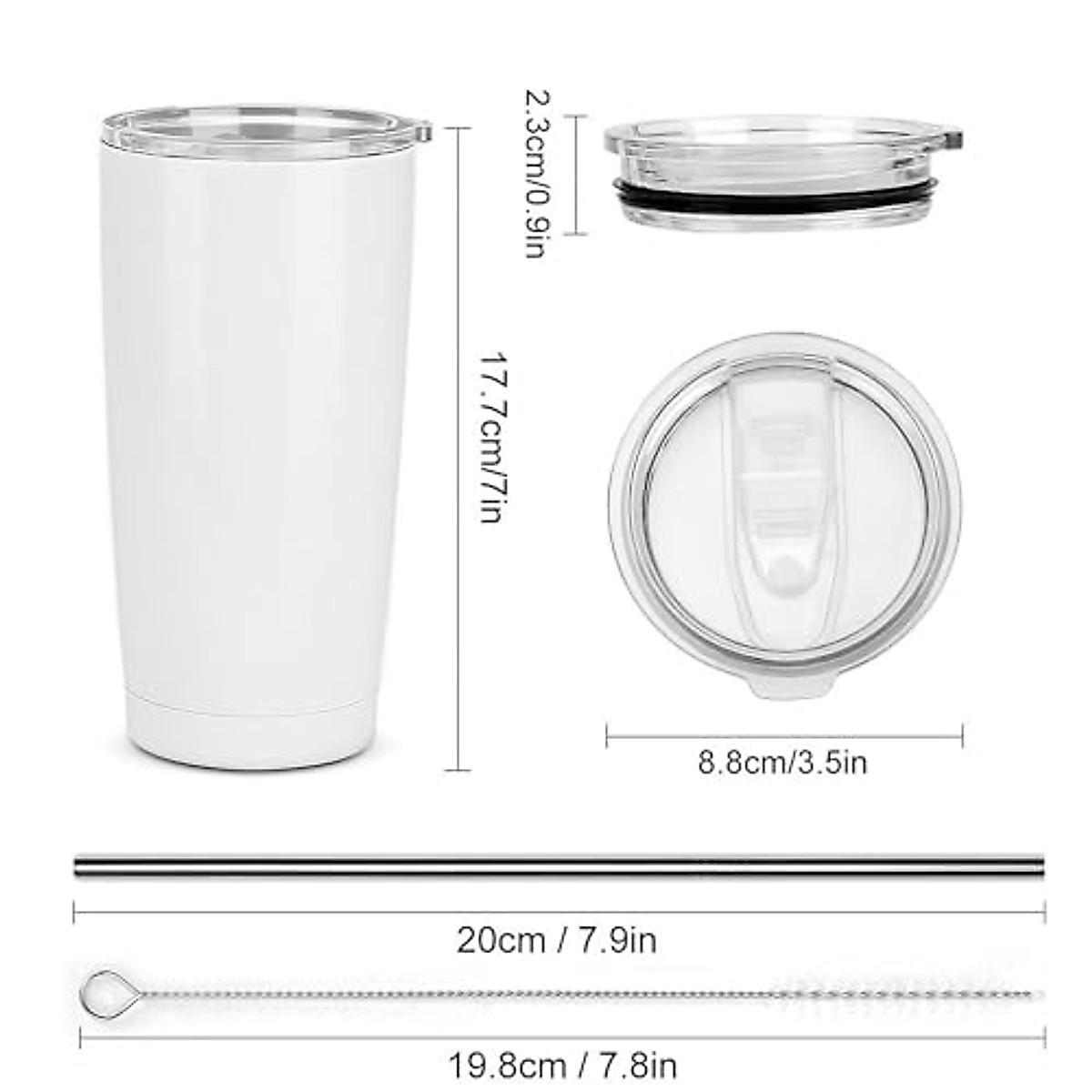 Please Be Patient I Have Autism Awareness Sign 20 OZ Stainless Steel Tumbler Travel Car Coffee Mug with Straw Lid Cleaning Brush Coffee Tumbler Mug for Women Men