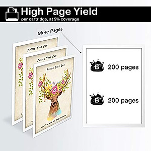 Doswy 2 Packs T124 Remanufactured Ink Cartridge Replacement for Epson 124 use for Epson Stylus NX125 NX127 NX130 NX230 NX330 NX420 NX430 Workforce 320 323 325 435 Printer (2 Black)