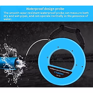 Pipe Locators, Water Pipe Blockage Detector for PVC/Plastic/Metal Underground Pipeline Blocking Clogging Finder Sewer Wall Scanner Plumbing Tools 30M