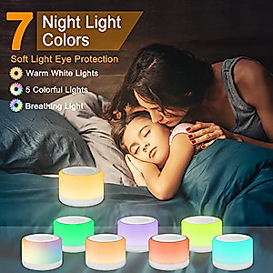 White Noise Machine for Sleeping Baby Adults, winshine Sound Machine Kids Night Light 32 High Fidelity Soothing Sounds & 7 Colors Light, Timer Feature, Headphones Jack Sleep Noise Maker