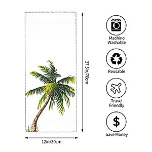 luxteen The Palm Tree Hand Towel Print Bath Bathroom Towel Highly Absorbent Soft Guest Fingertip Towels