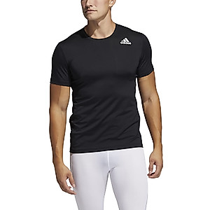 adidas Men's Techfit Fitted Tee, Black, 3X-Large