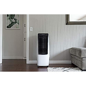 Frigidaire Portable Evaporative Air Fan and Humidifier| Portable Air Conditioner Cools up to 640 Square Feet | Personal Indoor Swamp Cooler | 600 CFM | Black/White