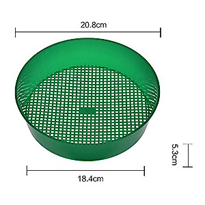 EMVANV Garden Sieve Plastic Mesh Soil Sieve Mesh Screen, Plastic Garden Sieve Riddle Green for Compost Soil Stone Mesh Gardening Tool, for Filtering Earth Stone