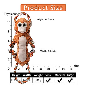 Sedioso Dog Toys, Stuffed Animal Dog Chew Toy, Cute Squeaky Dog Plush Toys with Crinkle Paper for Puppy, Small, Middle, Large Breed